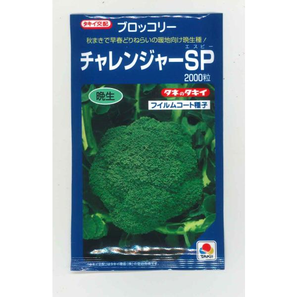 野菜種　ブロッコリー チャレンジャーSP秋まきで早春どりねらいの暖地向晩生種！種・苗・農業資材品揃え豊富！農家さん御用達のお店　グリーンロフトネモト