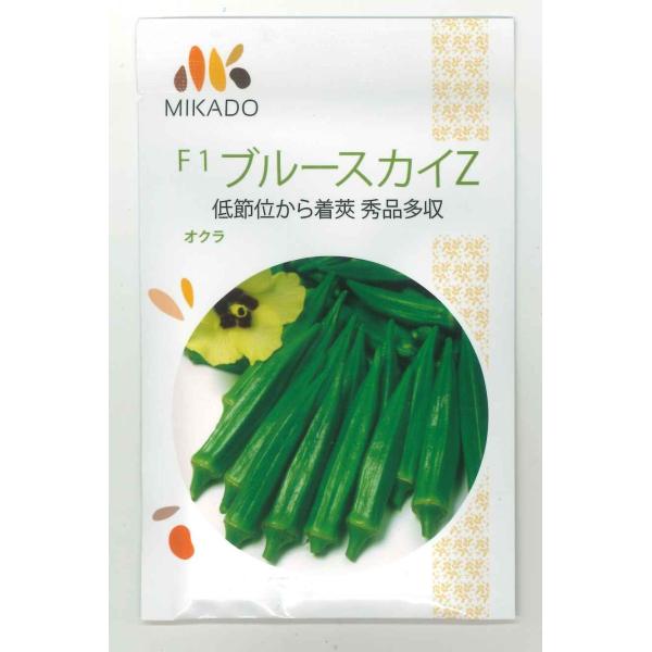 野菜種　オクラ　ブルースカイZ莢の突起が少なく、肌が美しいへこみの少ない正五角形。種・苗・農業資材品揃え豊富！農家さん御用達のお店　グリーンロフトネモト