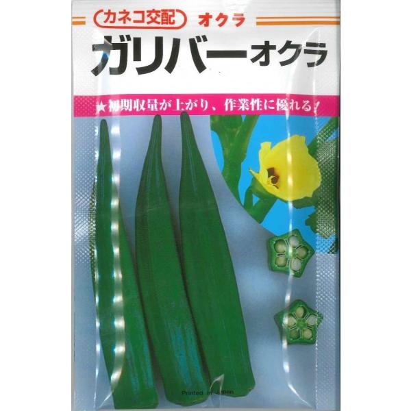 野菜種　おくら　ガリバー　露地栽培はもちろんハウス栽培まで高い適応性があります。種・苗・農業資材品揃え豊富！農家さん御用達のお店　グリーンロフトネモト