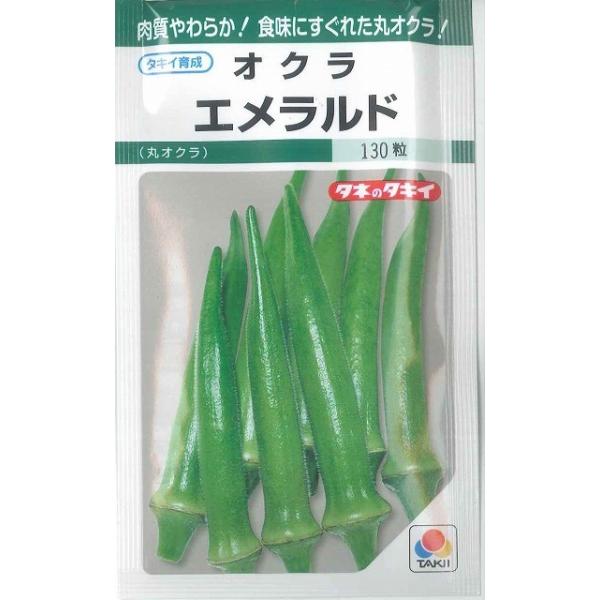 野菜種　オクラ　　エメラルド15cm程度までとり遅れても、かたくなりにくいです。種・苗・農業資材品揃え豊富！農家さん御用達のお店　グリーンロフトネモト
