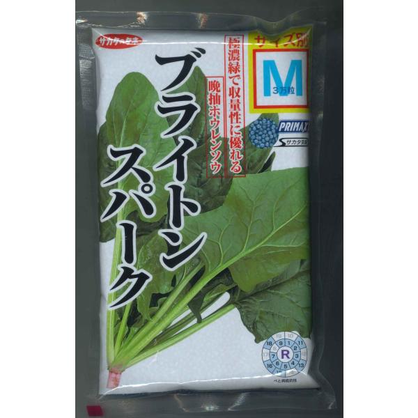 ほうれんそう　ブライトンスパーク　（株）サカタのタネ極濃緑で収量性に優れる晩抽ホウレンソウ種・苗・農業資材品揃え豊富！農家さん御用達のお店　グリーンロフトネモト