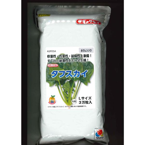 ほうれんそう タフスカイ　タキイ種苗（株）収量性・作業性・耐病性を兼備！　