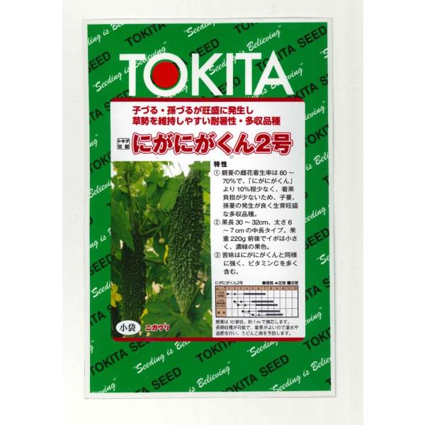 野菜種　ニガウリ　 にがにがくん２号耐暑性に優れ、子・孫づる発生旺盛な多収品種!!種・苗・農業資材品揃え豊富！農家さん御用達のお店　グリーンロフトネモト