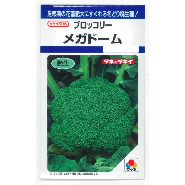 野菜種 ブロッコリー メガドーム蕾は鮮緑色、粒は小粒でよくそろい、肉厚のドーム形。種・苗・農業資材品揃え豊富！農家さん御用達のお店　グリーンロフトネモト