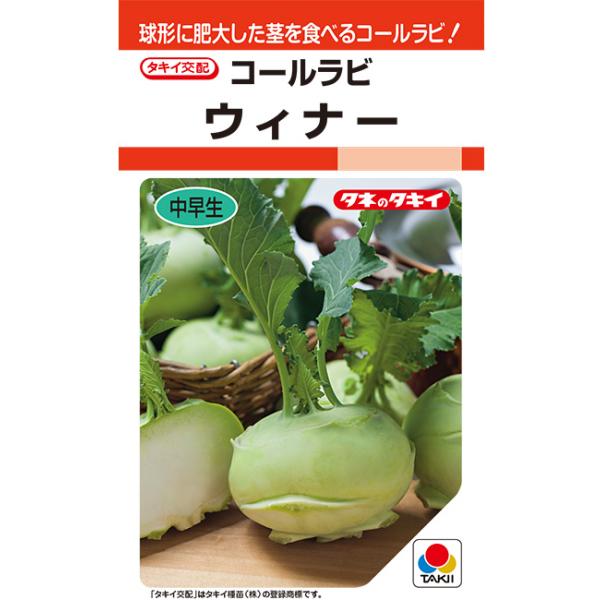 野菜種　コールラビ　ウィナー球形に肥大した茎を食べるコールラビ！種・苗・農業資材品揃え豊富！農家さん御用達のお店　グリーンロフトネモト