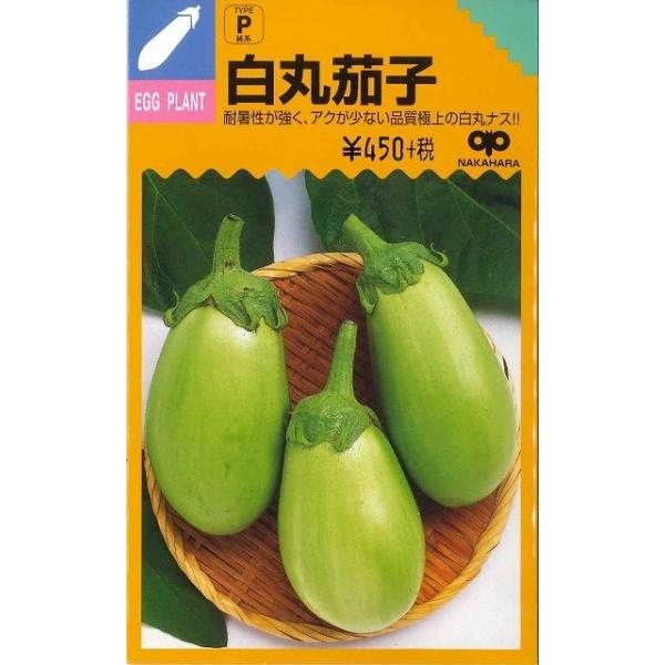 野菜種　なす　白丸茄子果肉は特にやわらかで、ナス特有のアクが少ないので生食や煮食に適します。種・苗・農業資材品揃え豊富！農家さん御用達のお店　グリーンロフトネモト