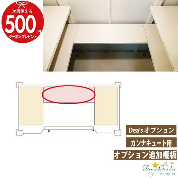 可愛いカンナキュートをより便利に使用するためのオプション棚板です☆ 材　質／鋼板 規　格／W790/D220 取付場所／カンナキュート中央奥 【ご注意】●日時指定不可商品です。・ご入金後の変更・キャンセルは基本的にお受け付けできません。・カ...