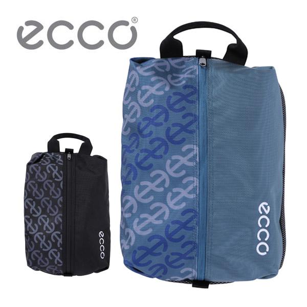 ECCO GOLF おすすめ オススメ ゴルフ用品 ラウンド用品 ゴルフバッグ 鞄 カバン バック シューズケース 靴 くつ クツ 靴入れ シューズ入れ ブラック ブルー 黒 青 《素材》ナイロン《サイズ》W25×H32×D10 cm