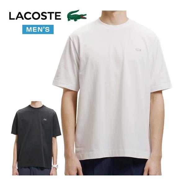 LACOSTE GOLF WEAR おすすめ オススメ ゴルフウエア アパレル 洋服 ゴルフ用品 男性 トップス 半そで ショートスリーブ Tシャツ 丸首 シンプル サステナビリティ ワンポイント 二面構造シングルジャージ 自然な風合い 消...