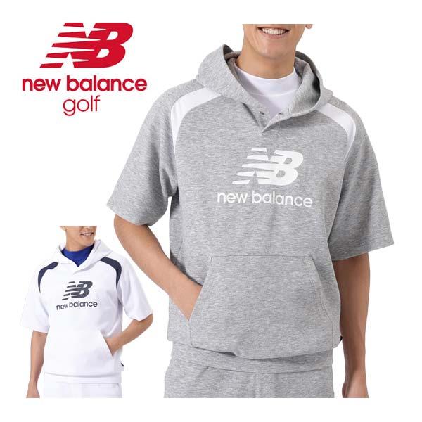 new balance NB GOLF おすすめ オススメ アパレル ゴルフ用品 おしゃれ お洒落 スポーツ 男性 トップス 半そで プルオーバー パーカー フード ハーフスリーブ 5分袖 スウェット スエット カジュアル 軽やか 再生ポリ...