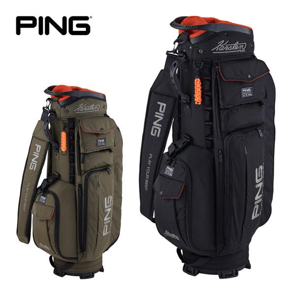 ・都会派ミリタリーモデル・本体カラーと同系色の刺しゅうロゴとオリジナルの織りネームが特徴のキャディバッグ・大小10個の機能的なポケットを、ラウンド中に使いやすい位置に配置・トランクからの積み降ろしや少しの移動に便利なハンドル付き口枠を採用《...