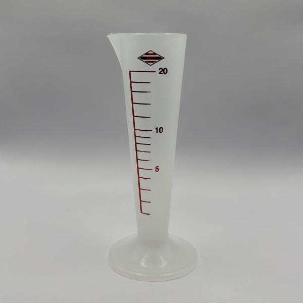 プラスチックメスシリンダー 20ml 円錐形（半透明）品番：00272手軽でコストパフォーマンスに優れた半透明のプラスチックメスシリンダーPRODUCT INTRODUCTION商品説明内容量（入数）：1個サイズ：直径31ｍｍ×高さ110ｍ...