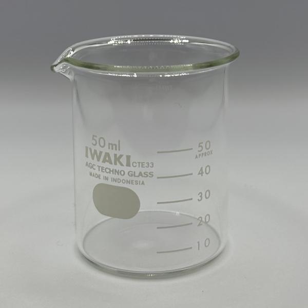 ガラスビーカー 50ml IWAKI製品番：T8005参考価格：682円(税込)耐久性に優れた国産ガラス製ビーカーPRODUCT INTRODUCTION商品説明内容量（入数）：1個