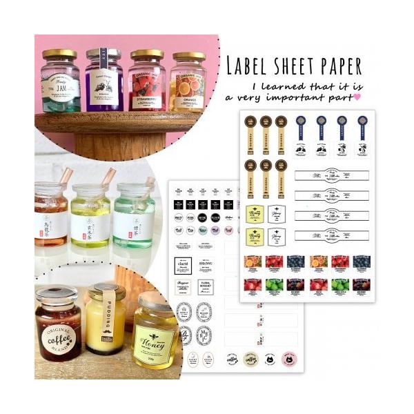 商品型番：25083-Gの小瓶モールドにピッタリのラベル紙です！ラベルを貼るとおしゃれ度がUPするよ♪　切り取って両面テープやノリで貼ってね＾＾○数量：1セット（2種 各1枚）○サイズ：紙全体約210×149mm○カラー：画像参照（表記のサ...