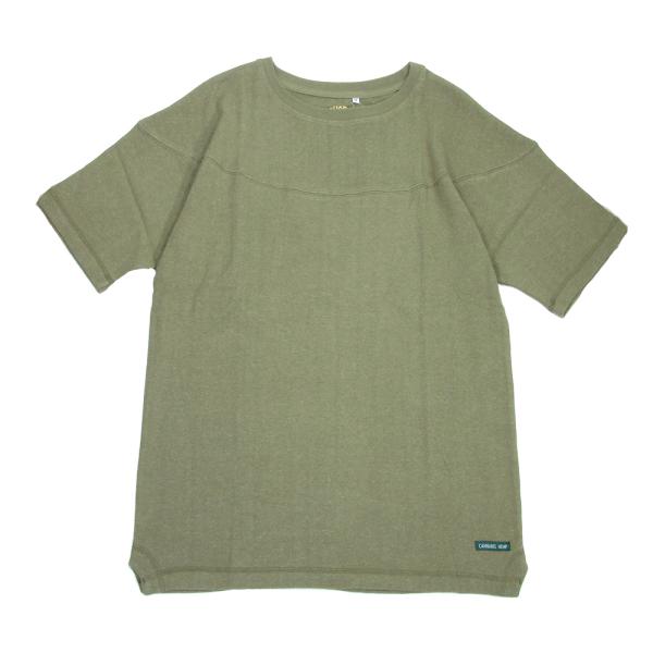 【発売日：2021年04月01日】ゆるいラウンドシェイプの切り替えが入ったヘンプコットンラグランショートスリーブTEEです。サイズ詳細：　S：着丈64cm 身幅49cmM：着丈68cm 身幅52cmL：着丈72cm 身幅57cmXL：着丈7...