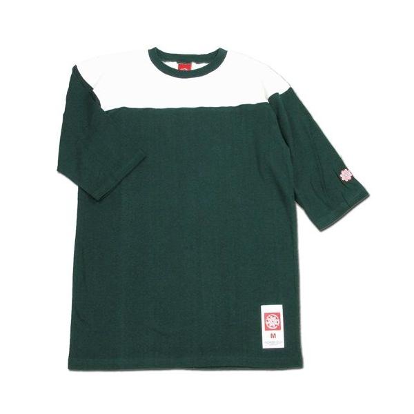 【発売日：2014年09月01日】柔らかな肌触りのヘンプオーガニックコットン生地を配色で使用した 1/2 スリーブ フットボール TEE です。フロント裾部には紙タグ＋袖口にはワンポイントでロゴワッペンが付いています。