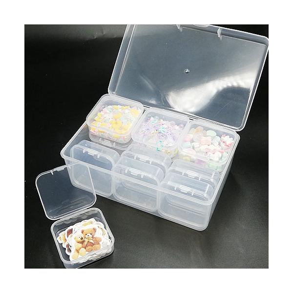 ※こちらの商品は厚みがあるため宅配便発送となります。■商品説明サイズ(縦×横×深さ)：【外ケース】約10.5×17×5.5cm程度、【小ケース】約5×5×1.5cm程度素材：プラスチック個数：1個(小ケース15個付き)※ご注意商品詰め工程に...