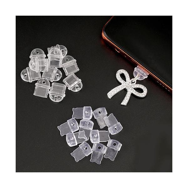 ■商品説明サイズ(縦×横×厚み)：【Type-C】約12×10×4mm程度、【Lightning】約12×8×5mm程度カラー：クリア数　量：10個※バリ、細かなキズなど含まれます。※カバーのみで本体を支えることはできません。重めのチャーム...