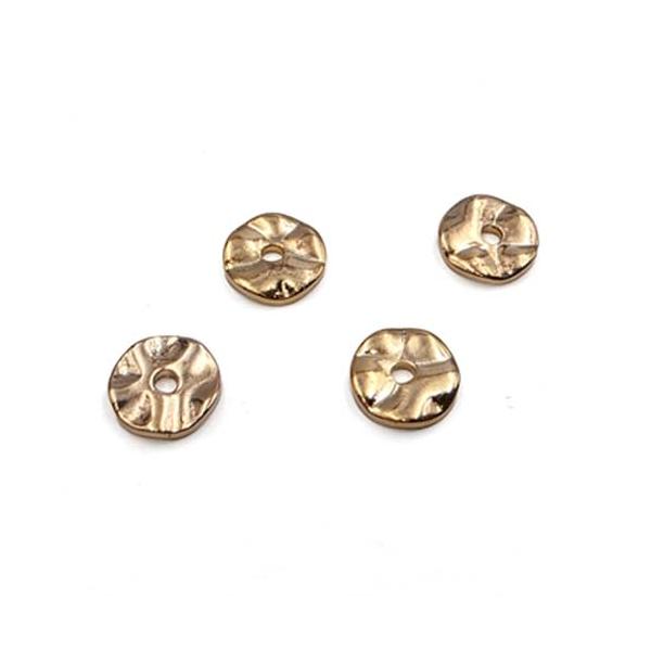 ■商品説明素　材：真鍮サイズ(直径×厚み)：約6×1mm程度、通し穴約1mm程度数　量：4個※細かなキズや汚れ、サビなど含まれる場合がございます。