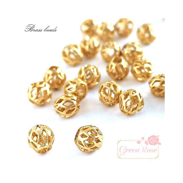 ■商品説明カラー：ゴールド素　材：真鍮サイズ：約6mm程度、ホール約2mm程度数　量：10個