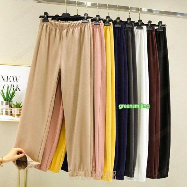 商品名ジョガーパンツ レディース 秋 冬 秋冬 8色 ロングパンツ サルエルパンツ ゆったり パンツ ウエストゴム   スウェット 家着 長ズボンカラーホワイト,ブラック,ネイビー,イー,ピンク,ダークグレー,カーキ,コーヒーサイズM,L,...