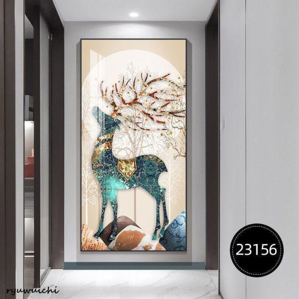 壁飾り 北欧風装飾画 寝室玄関飾り用 壁掛け 美術品 装飾画 飾り絵 壁掛け画 高品質 アートパネル 黄金鹿 四角形 長方形 絵画 廊下壁画 玄関装飾画 通路壁画 おしゃれ リビングルーム装飾画 高級 家具 ホテル用 ファッション インテリ...