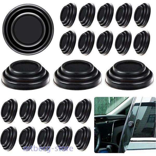 車のドアクッション×50個；本体サイズ：直径約28mm、厚さ約10mm；重量：約3ｇ(1個)；素材：シリコン これらのドア遮音ショックアブソーバーはシリコン素材を採用し、引裂や磨耗に強く、長持ちが可能です。そして、柔軟な材質のため、車に傷つ...