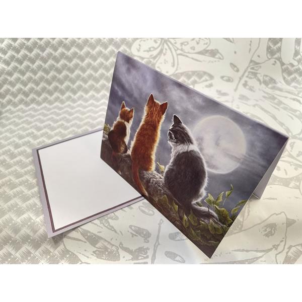 アメリカから直輸入　ラング社 メッセージカード グリーティングカード　無地カード1枚+封筒1枚　セットキャット・ウイスパー Cat Whisperers   ● Shirley Deavilleの猫アート作品●いろいろな場面で使用できるカー...