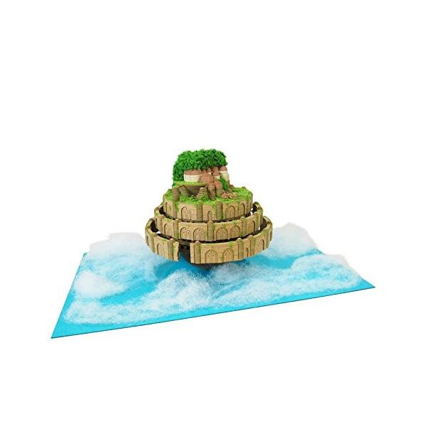 【完成サイズ】ラピュタ城：φ80×H78mmベース：W180×D105mmNonScale サイズスタジオジブリの代表作「天空の城ラピュタ」より、ラピュタ城のペーパークラフトです。圧巻のクオリティ！パズーとシータが冒険したいろんな場面を思い...