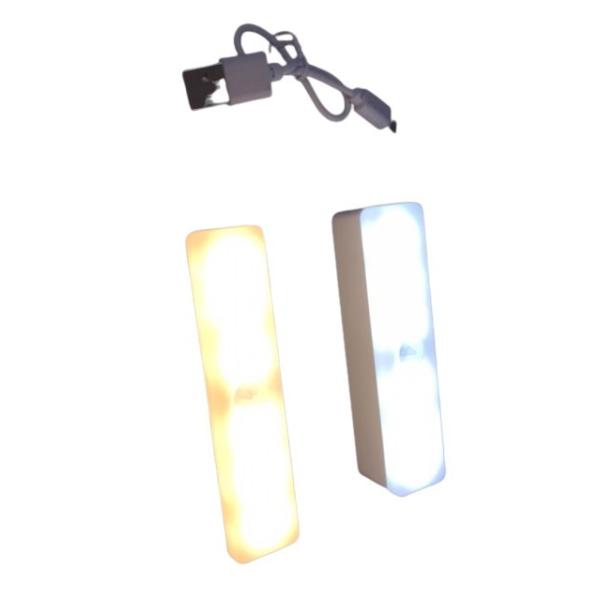 センサーライト 室内 LED 人感センサー 足元灯 寝室 ベット 玄関 クローゼットライト 廊下 充電式人感センサーライトです色は・白色・暖色・１度の２時間充電で約90日使用可能（1日20回作動時）（充電する手間を省略されたい方はUSBケー...