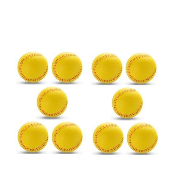 ウレタン ボール 野球 10個 練習 用 イエロー 直径 7cm 蛍光色 夜間でも目立つ バッティング トスバッティング キャッチボール トレーニング 10個こちらは１０個セットになります※購入前に画像後半の配送に関する注意事項もお読みくだ...