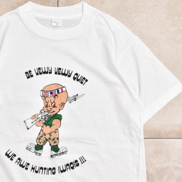 【発売日：2022年07月20日】メンズ Lサイズ 90s ブートレグ エルマー・ファッド ワンボー ランボー パロディ Tシャツ ルーニーテューンズ 半袖 ヴィンテージ  90s "WANBO" RAMBO parody T-shiit【...