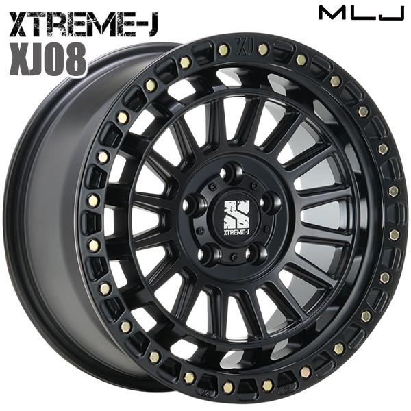 アルミホイール新品 1本MLJ XTREME-J XJ08▼参考適合車種▼JK/JLラングラ―JTグラディエーター 【純正22HEXナット対応】■適合車種につきましては道路運送車両法の保安基準に適合する事を保証するものではありません。 　車...