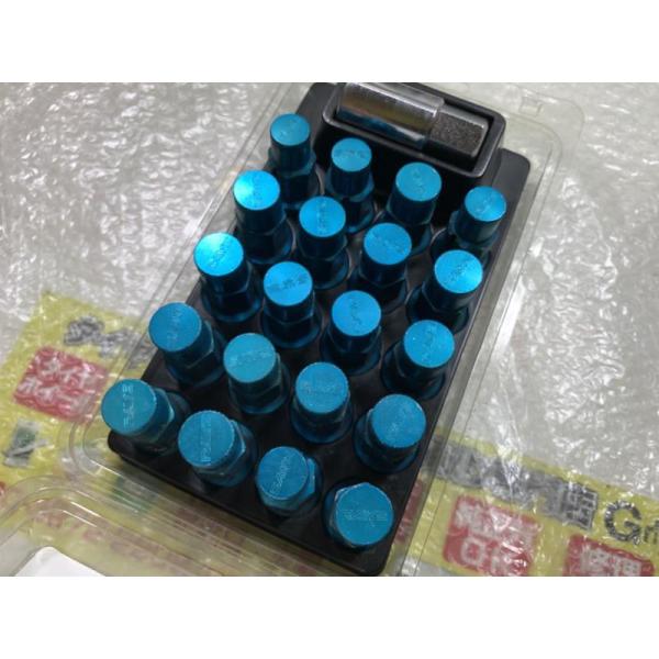 20個　L-50 ロング ＲＡＹＳ　ブルーナット　DURA-NUTS DURL OCKSET　全長50　M12.125　19HEX　青　ブルー