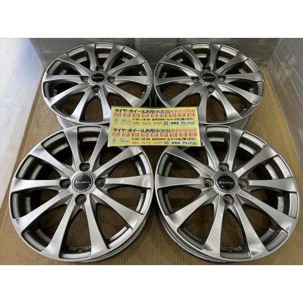 HOTSTUFF　Exsteerアルミホイール　15　4.5j　+45　シルバーメタリック　系　4穴　100