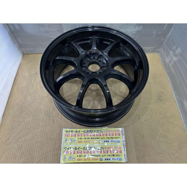 1本　WORK　EMOTION　D9R　アルミホイール　18　7.5j　+53　ブラック　系　5穴 100
