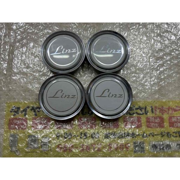 4枚　BRIDGESTONE　LINZ　アルミホイール用センターキャップ　ホワイト　系　直径/ツメ径：61.4 / 57.4