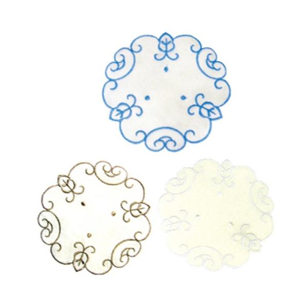 【12個単位】でご注文下さい！激安100円均一商品！お洒落な丸形コースター *インテリア/コースター/キッチン用品/シンプル/刺繍/景品*【スマートフォンでご覧のお客様】サイズ・納期目安などの詳しい情報は「商品情報をもっと見る」をご参考くだ...