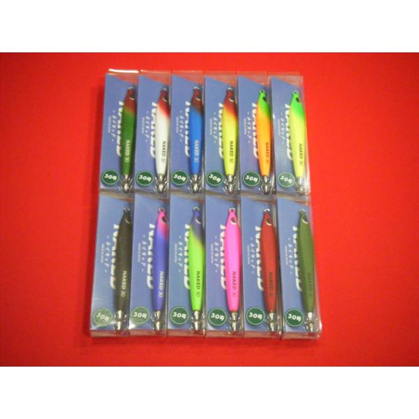 30号 約113g全長(本体) 107mmイカメタル　ネイキッド塗装のみの主なメリット・圧倒的に軽い操作感。　ハダカ故に、引き抵抗が少ない。　疲れ難く、集中力を保てる。・形状の差が明確に出る。　エッジを立てる事で、複雑なアクションが生まれ、...