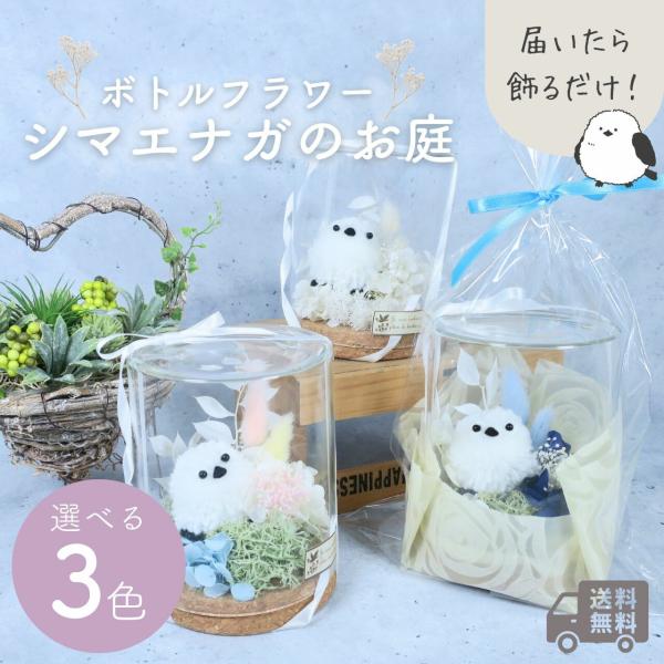 花 プリザーブドフラワー  シマエナガのフラワーポット 誕生日 プレゼント 敬老の日 お祝い 記念日 入園 入学 卒園 卒業 結婚記念日 結婚祝い 出産祝い 長寿祝い 敬老 還暦 お見舞い プリザ 枯れない 花 幸福 愛情 希望 ぬいぐるみ...