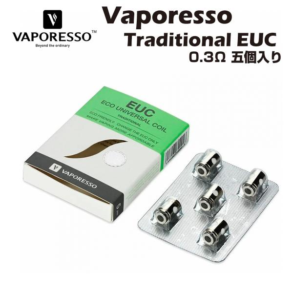Vaporesso Traditional EUC Coil 0.3Ω (35-40W) 5個コストパフォーマンスに優れた交換用コイルです。主な特長■ KA1製0.3Ωコイル対応機種アトマイザーVM TANKAttitude TankDri...