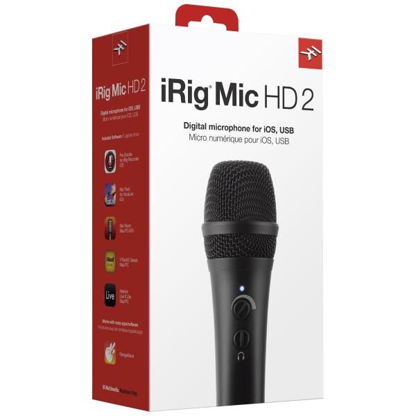 （中古品）IK Multimedia iRig Mic HD 2 デジタル・コンデンサーマイク国内正規品商品写真はサンプル写真となっております。写真の商品が届くわけでは御座いません。用途機能として最低限の付属品はお送りいたしますが取扱説明書...