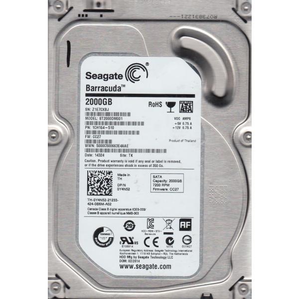 （中古品）SEAGATE 7200.14 3.5inch 2TB 64MB 7200rpm SATA6.0Gb/s ST2000DM001 並行輸入品商品写真はサンプル写真となっております。写真の商品が届くわけでは御座いません。用途機能とし...