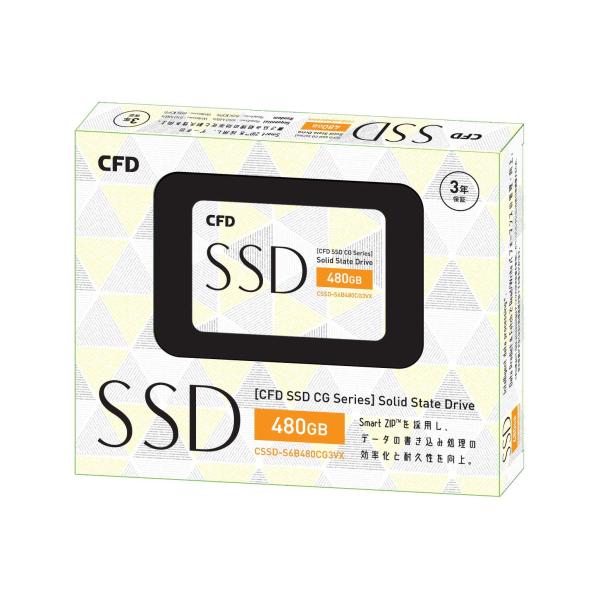 （中古品）CFD販売 CSSD-S6B480CG3VX CFD CG3VX シリーズ SATA接続 SSD 480GB商品写真はサンプル写真となっております。写真の商品が届くわけでは御座いません。用途機能として最低限の付属品はお送りいたしま...