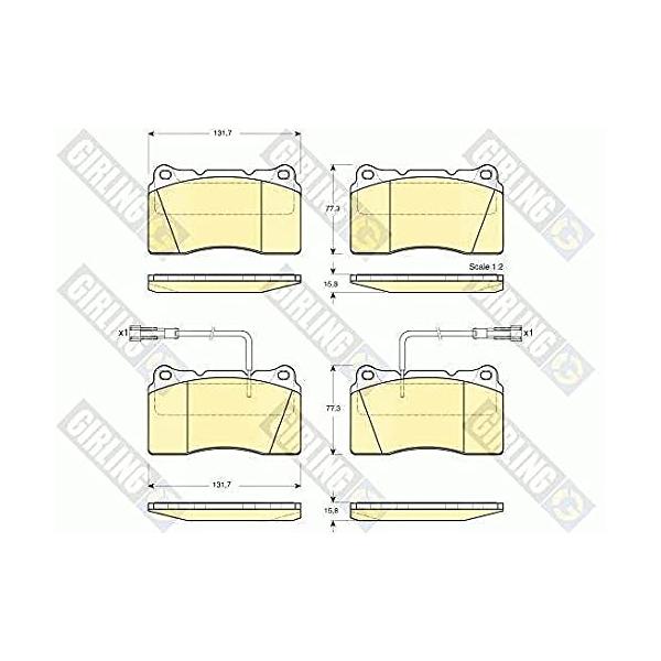 （中古品）GIRLING ブレーキパッドセット 6113639 フロント アルファロメオ：159/166｜マセラティ：ギブリM157/クアトロポルテ?商品写真はサンプル写真となっております。写真の商品が届くわけでは御座いません。用途機能とし...
