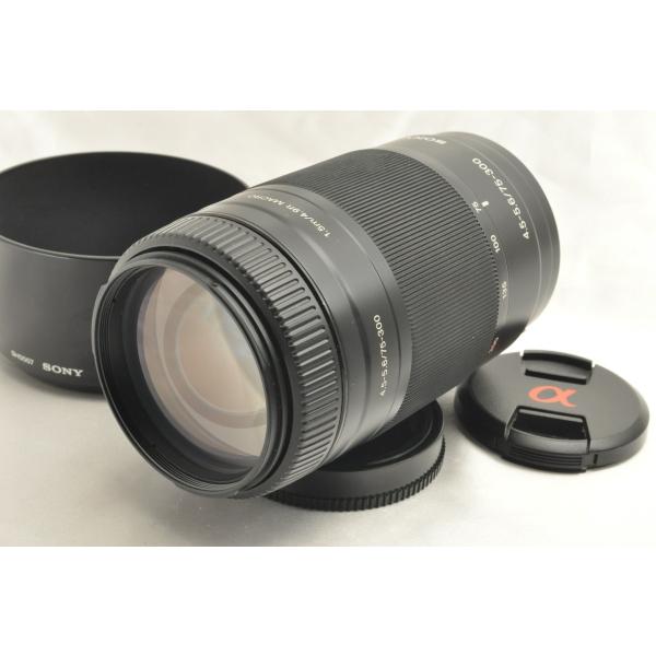 （中古品）SONY 望遠ズームレンズ 75-300mm F4.5-5.6 フルサイズ対応商品写真はサンプル写真となっております。写真の商品が届くわけでは御座いません。用途機能として最低限の付属品はお送りいたしますが取扱説明書、リモコン等含ま...