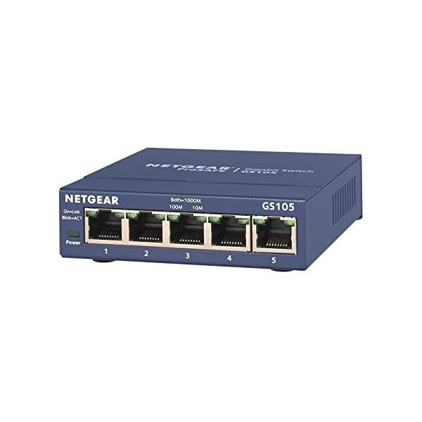 （中古品）NETGEAR ネットギア GS105 ギガ5ポート アンマネージ・スイッチ商品写真はサンプル写真となっております。写真の商品が届くわけでは御座いません。用途機能として最低限の付属品はお送りいたしますが取扱説明書、リモコン等含まれ...