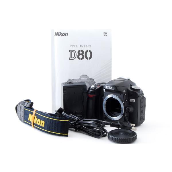 （中古品）Nikon デジタル一眼レフカメラ D80 ボディ商品写真はサンプル写真となっております。写真の商品が届くわけでは御座いません。用途機能として最低限の付属品はお送りいたしますが取扱説明書、リモコン等含まれていない場合もございます。...