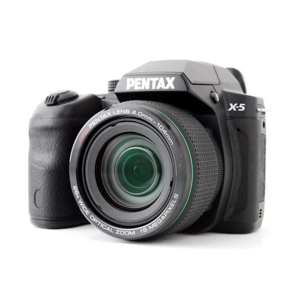 （中古品）PENTAX X-5 クラシックブラック 1,600万画素 超広角-超望遠ズームレンズ 単3型電池仕様 デュアル手ぶれ補正 高速連写 X-5商品写真はサンプル写真となっております。写真の商品が届くわけでは御座いません。用途機能とし...