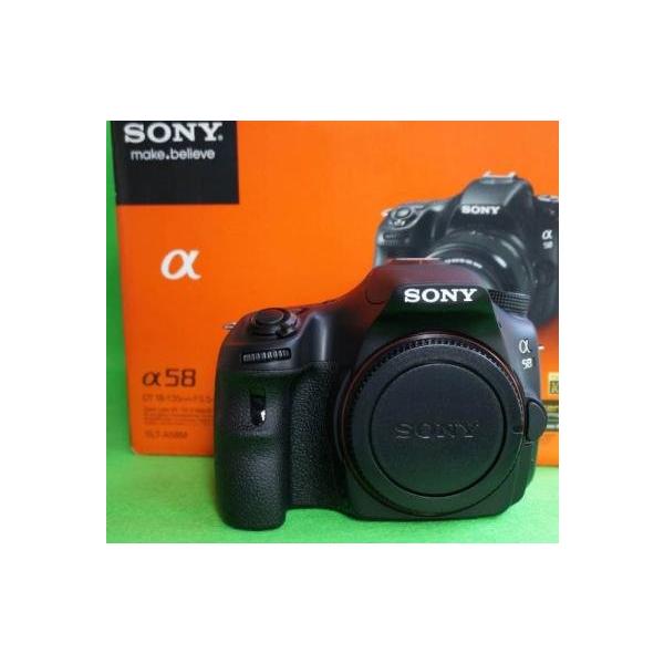 （中古品）SONY ミラーレス一眼 α58 ボディ商品写真はサンプル写真となっております。写真の商品が届くわけでは御座いません。用途機能として最低限の付属品はお送りいたしますが取扱説明書、リモコン等含まれていない場合もございます。＊写真に対...